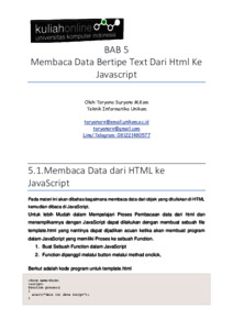Materi 5 Membuat Form Input Dan Penangangan Dengan Java Script - Repository